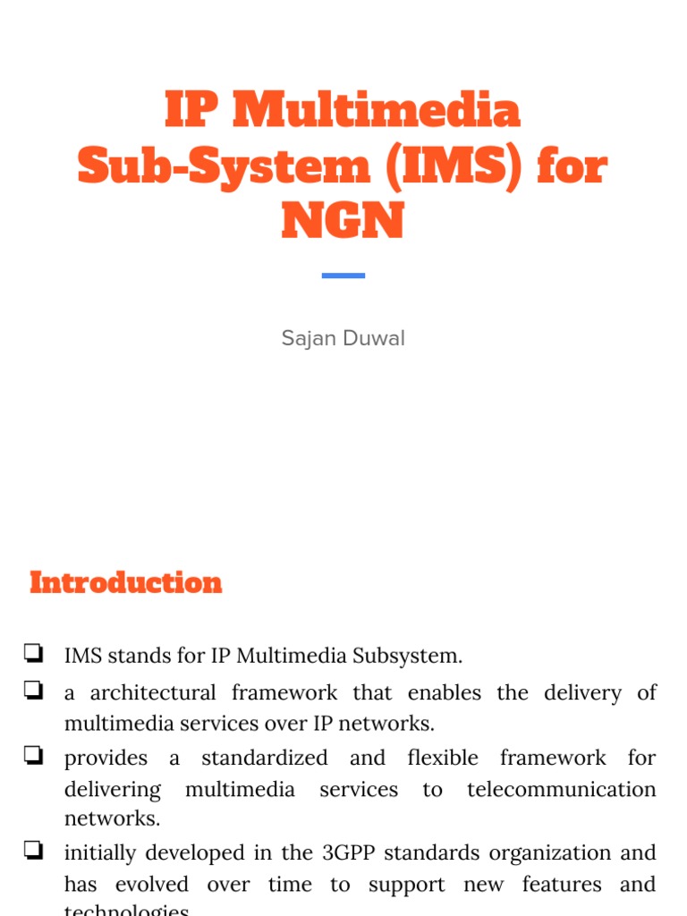 IMS For NGN PDF | PDF | Ip Multimedia Subsystem | Session Initiation Protocol
