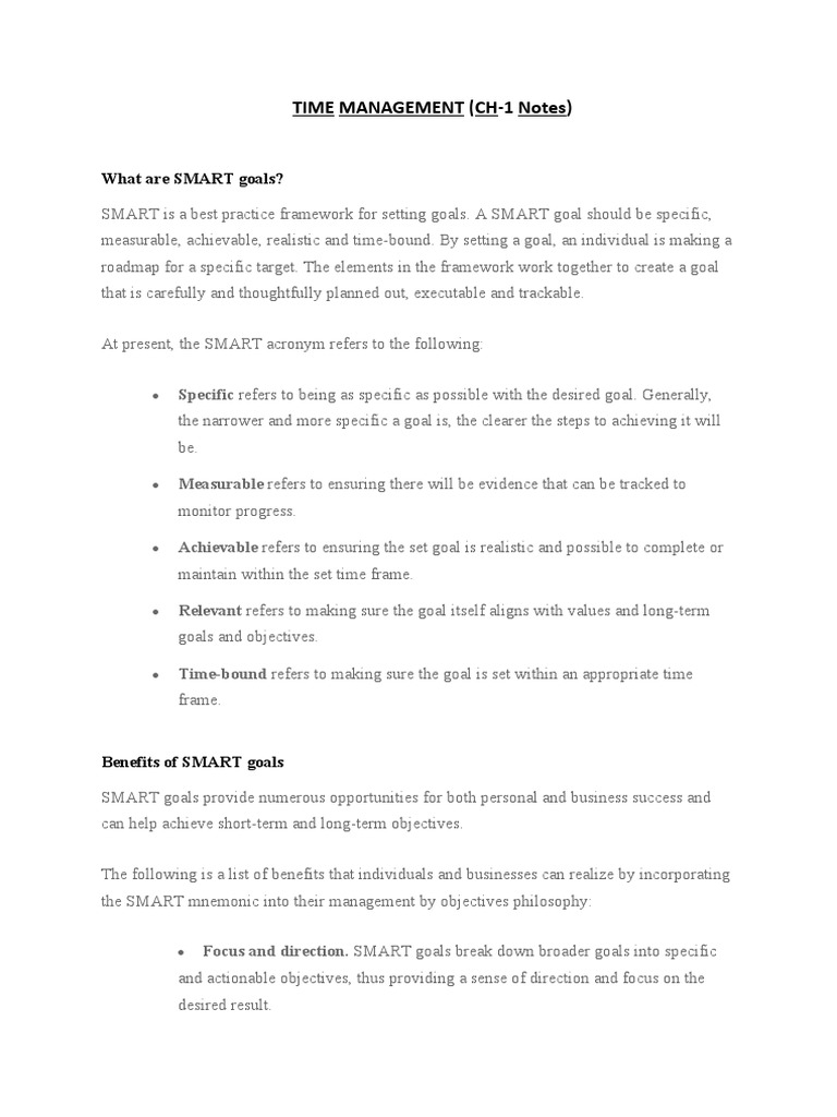 Time Management | PDF | Goal | Behavioural Sciences