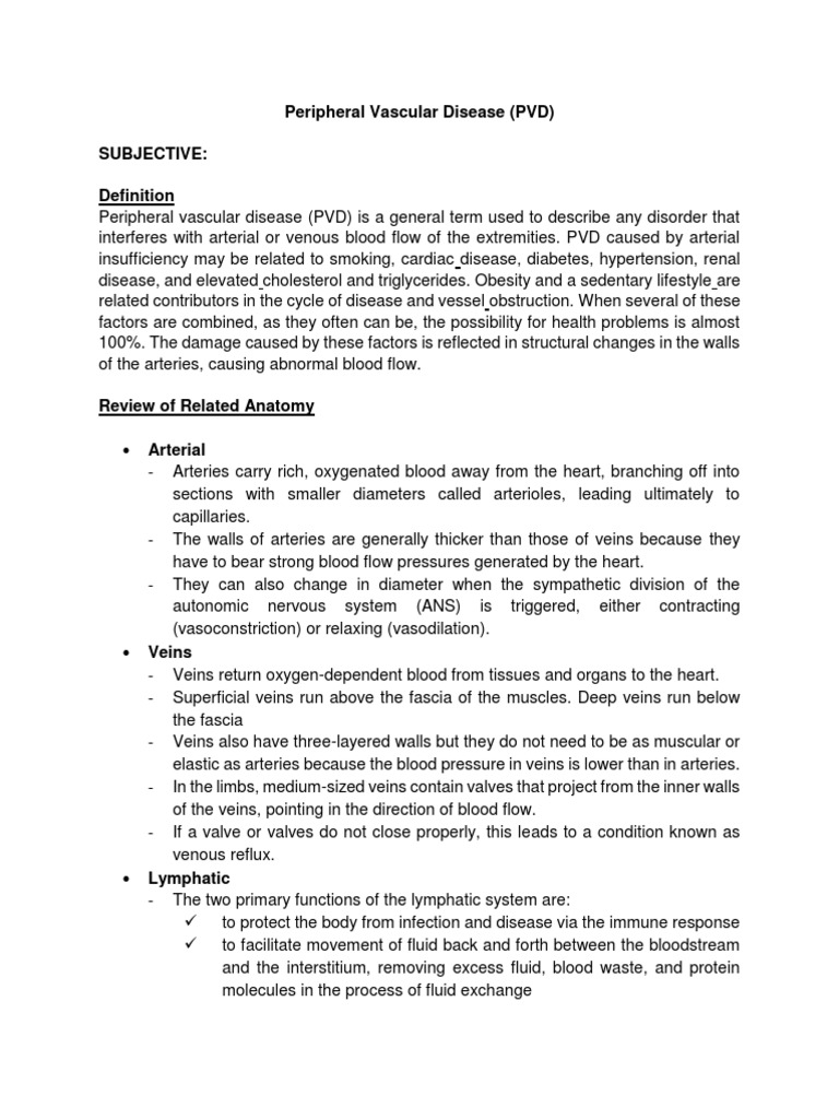 Peripheral Vascular Disease | PDF | Vein | Blood Vessel