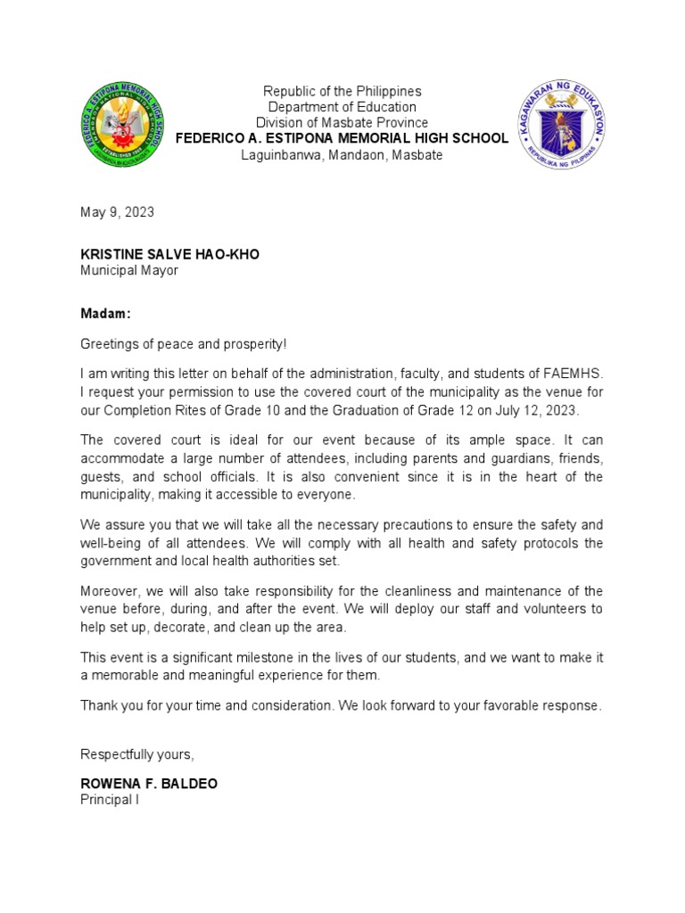 Letter - Covered Court1 | PDF