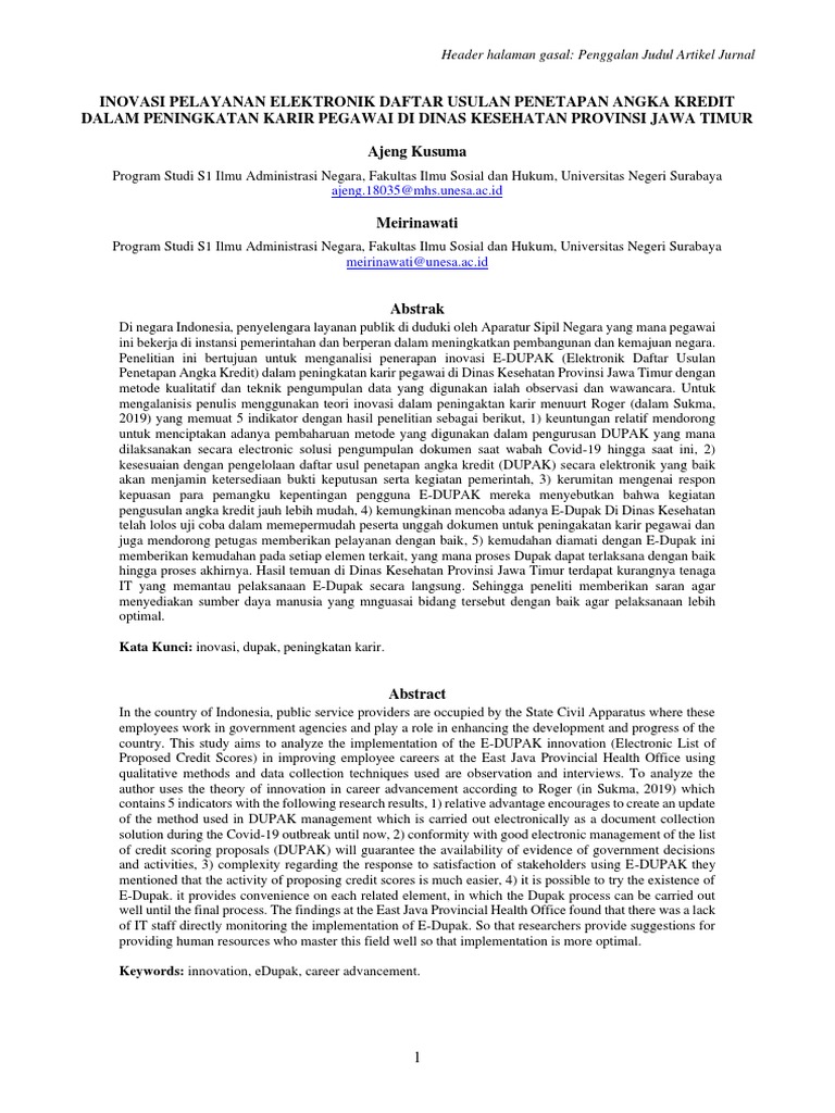 Ajeng Kusuma 18040674035 PDF | PDF | Bisnis | Komputer