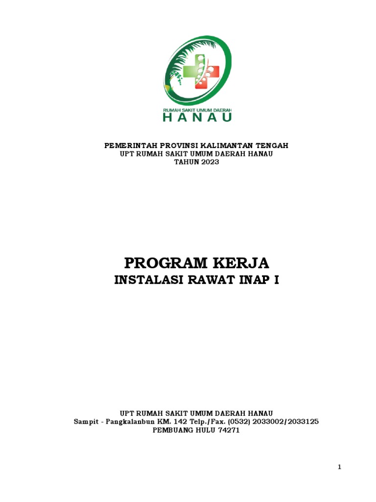 PROGRAM KERJA RAWAT INAP I | PDF