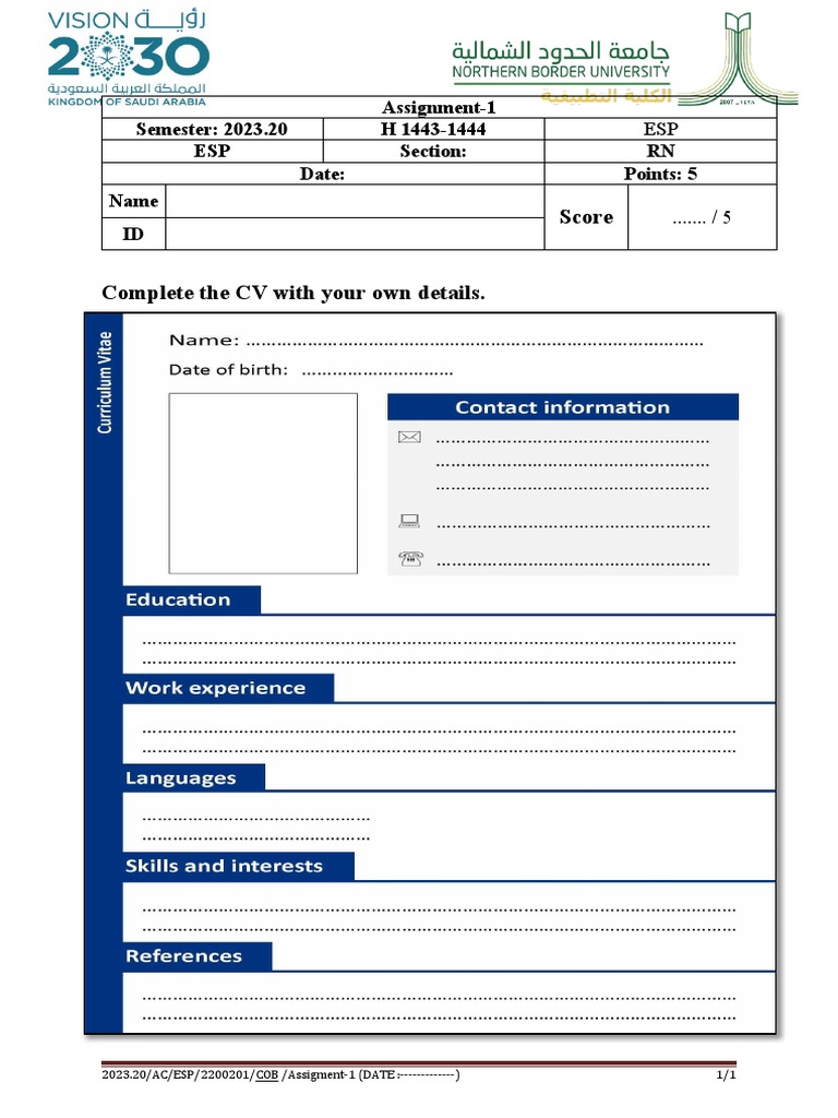 Assignment 1 (ESP) | PDF