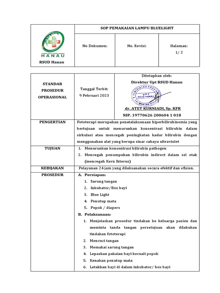 Sop Fototerapi | PDF