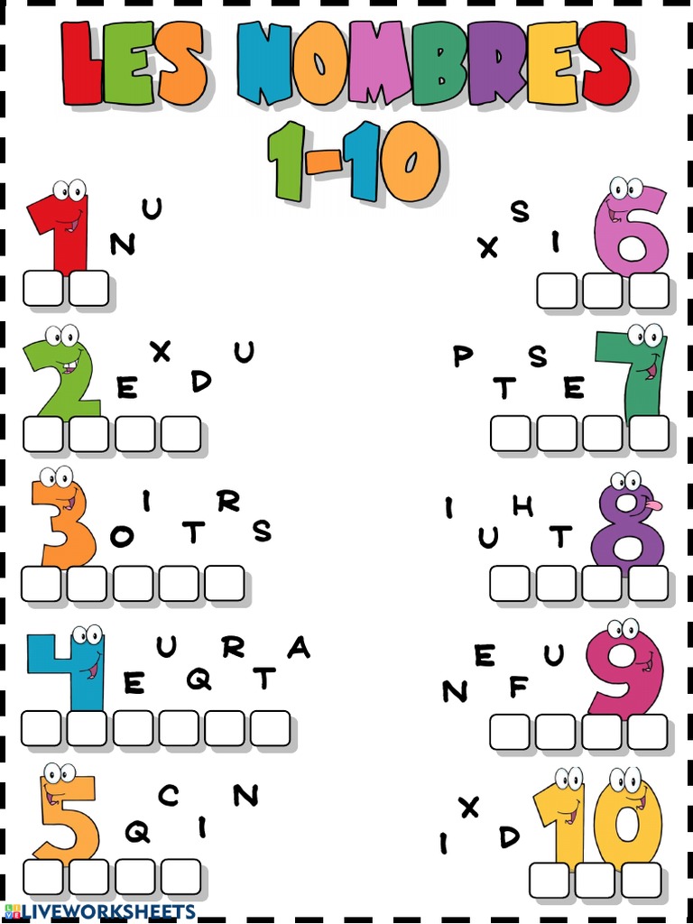 Les Nombres (1-10) 2 | PDF