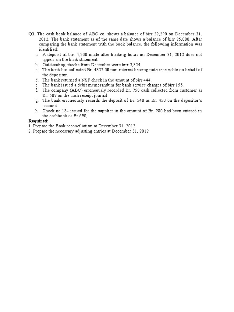 Bank Recon | PDF