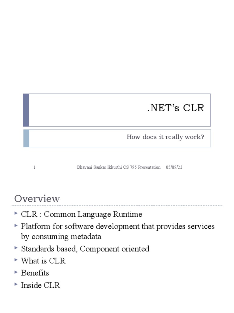 CLR Basics | PDF | Computing Platforms | Computer Programming