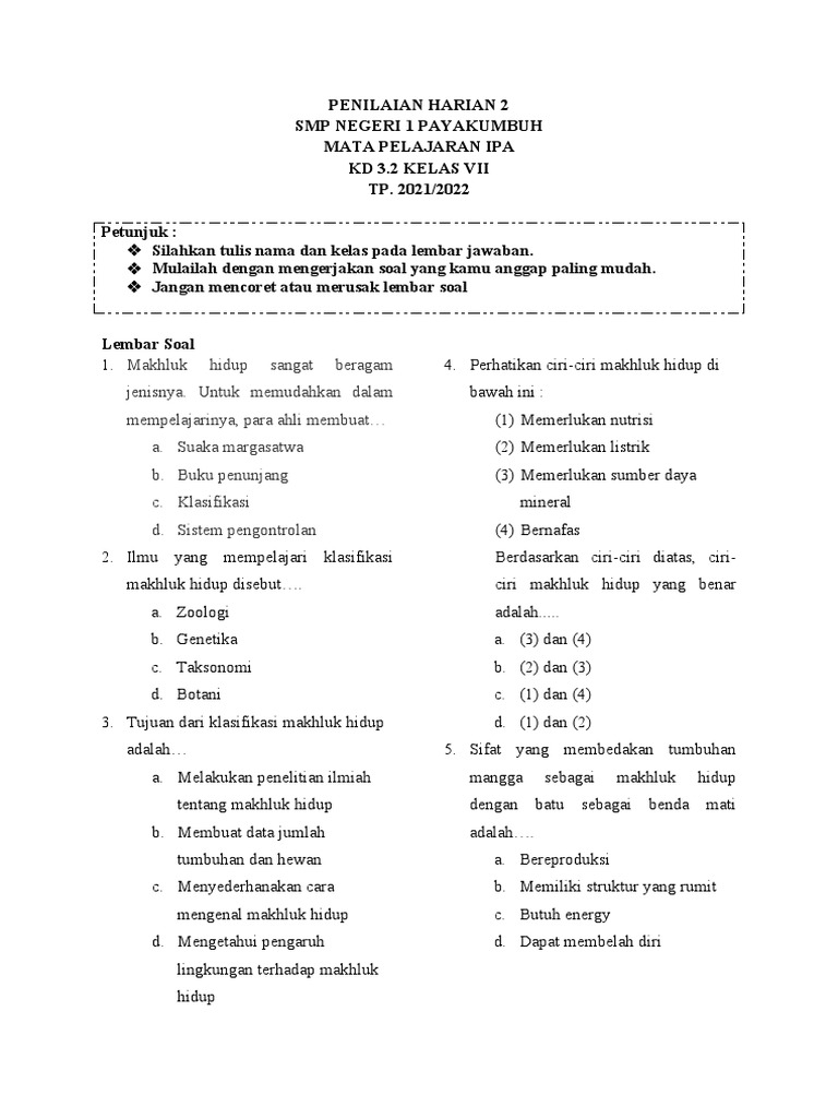 PH 2 Klasifikasi MH | PDF