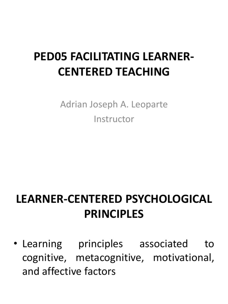 Ped05 Lesson 1 | PDF | Motivational | Motivation