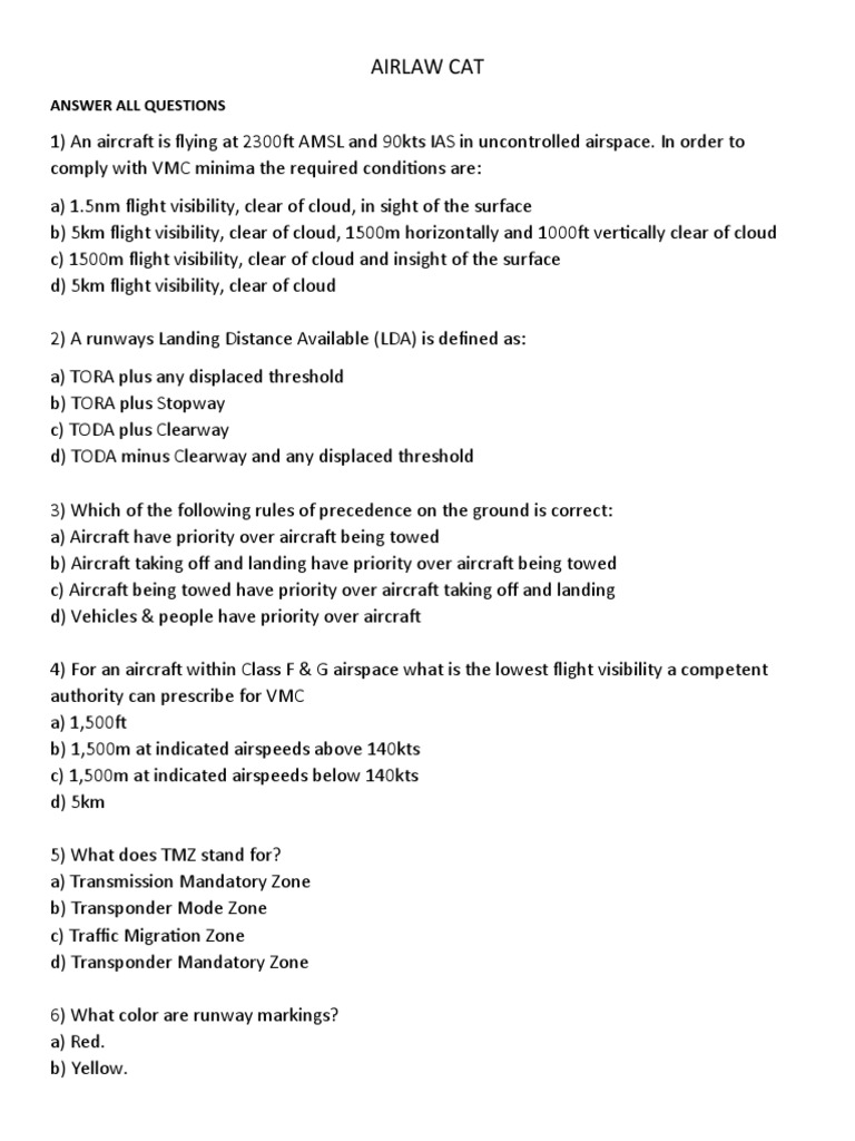 PPL Airlaw Cat | PDF | Visual Flight Rules | Airport