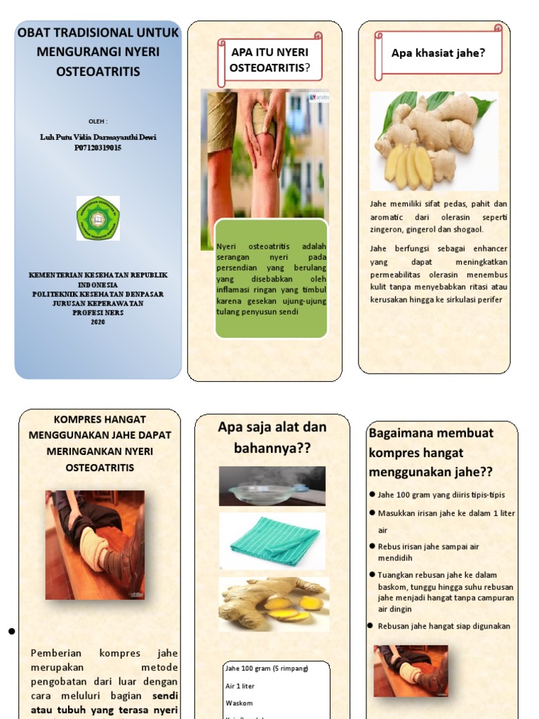 Kompres Hangat Jahe untuk Nyeri Osteoartritis | PDF