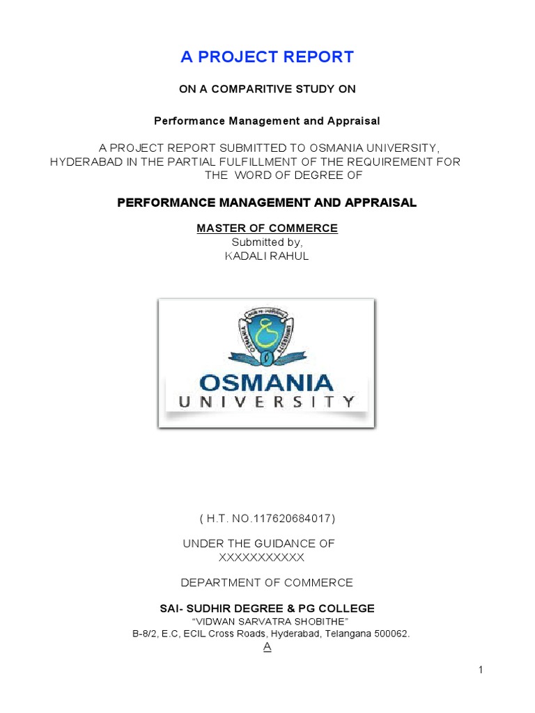 NaniRahul PR Projectt | PDF | Performance Management | Performance Appraisal
