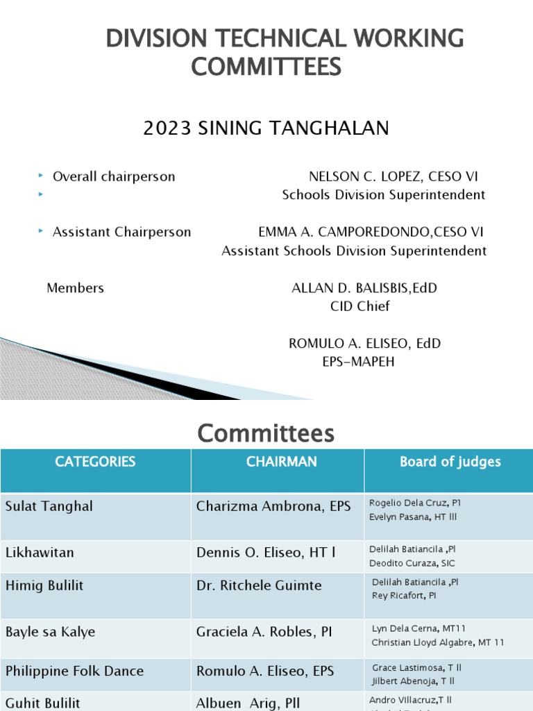Technical Working Group | PDF