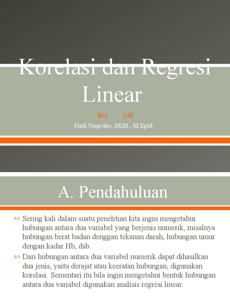 10 Korelasi Dan Regresi Linear | PDF