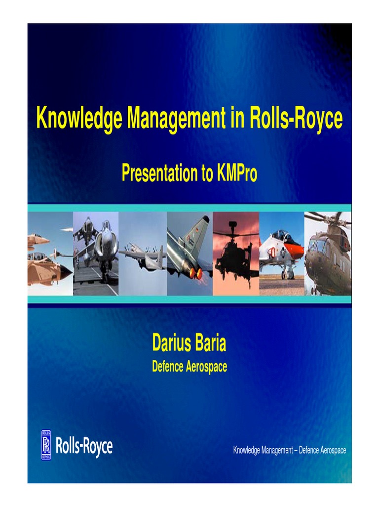 Rolls Royce KM | PDF | Knowledge Management | Cognition