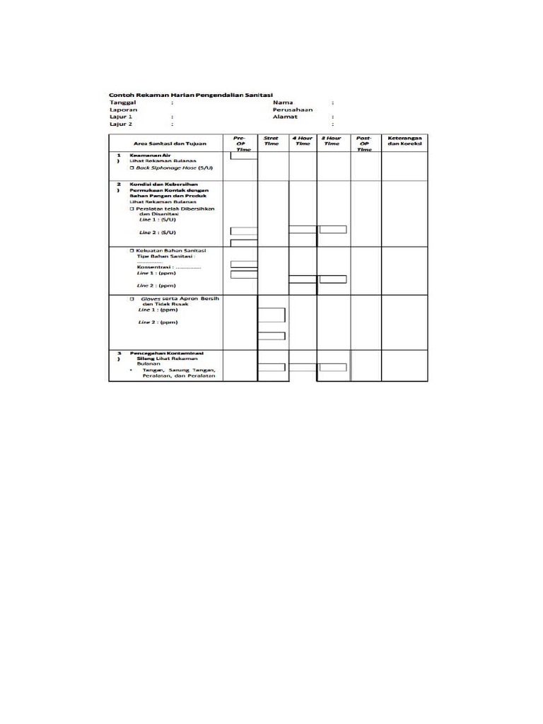 Bentuk Formulir Aplikasi SSOP Ke 6 | PDF