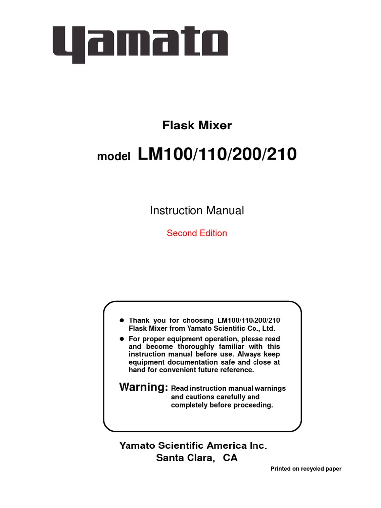 (YSA) LM100 110 200 210 Instruction Manual Ver.2.0 | PDF