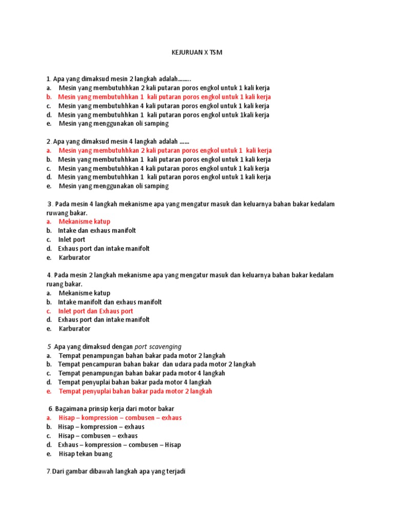 Kejuruan X TSM | PDF