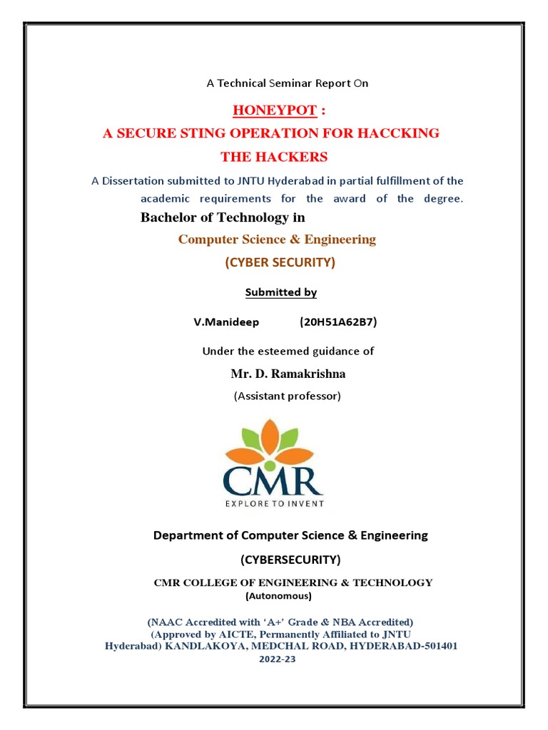 Honeypot Report Final | PDF | Security | Computer Security