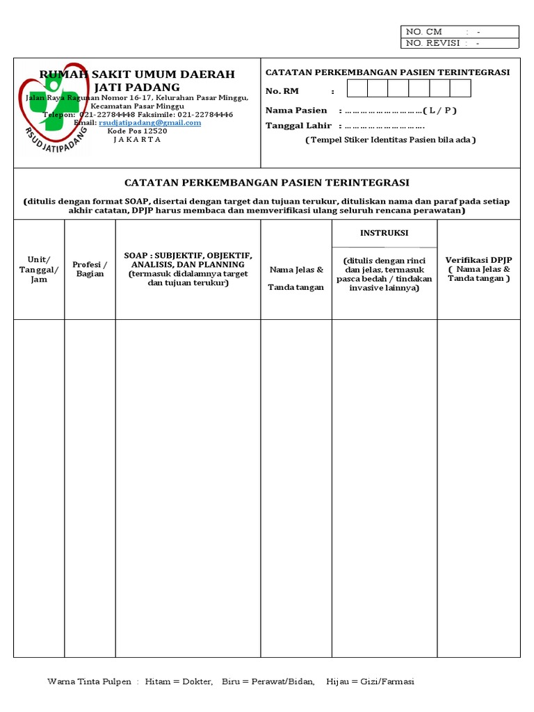 Contoh CPPT Pasien Terintegrasi | PDF