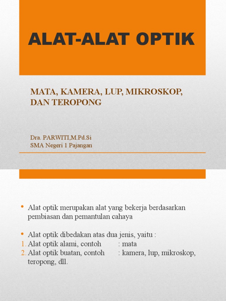 Alat Alat Optik PPT | PDF