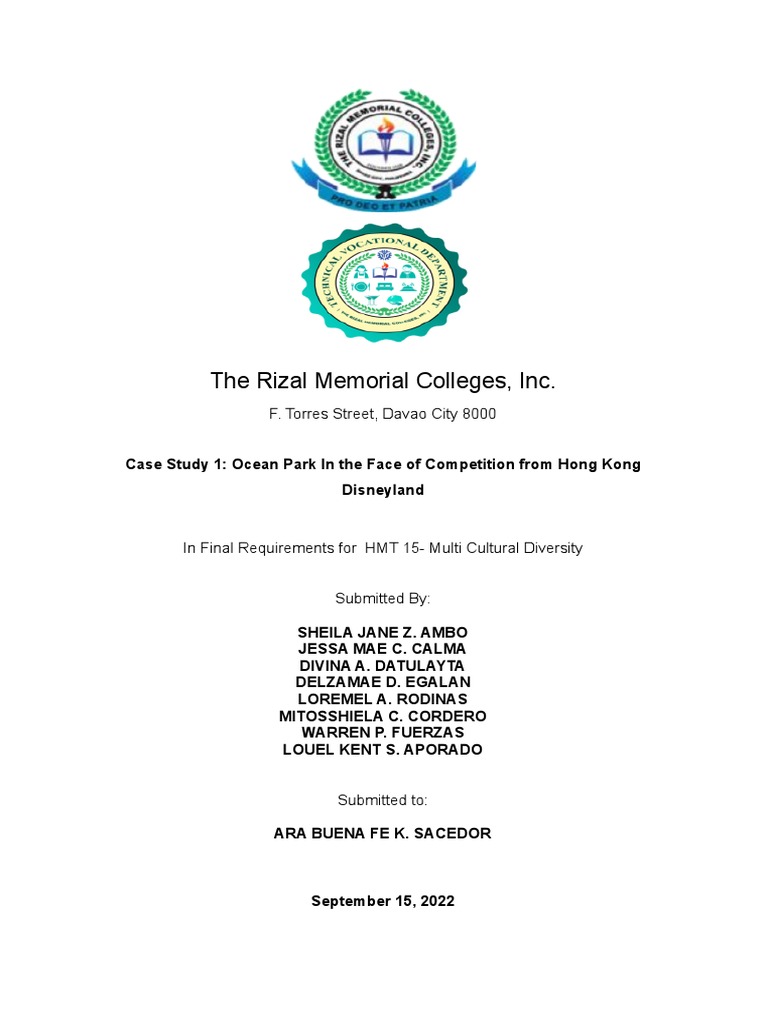 CASE-STUDY 1 Ocean Park | PDF | Amusement Park | Economies