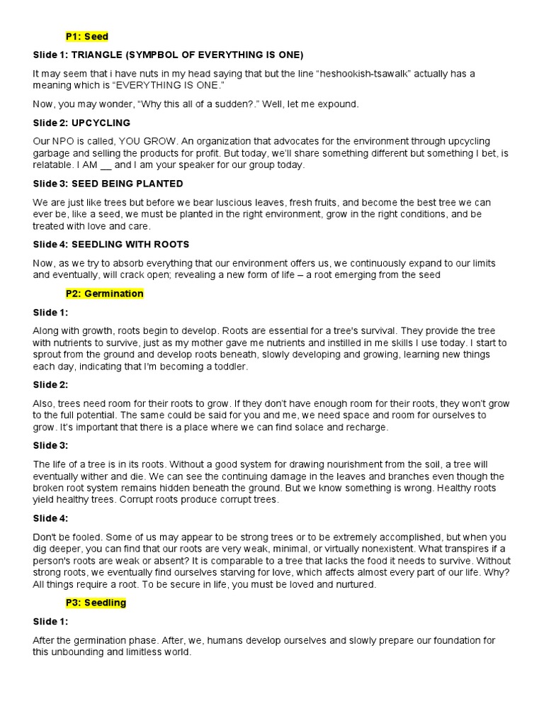 Pecha Kucha | PDF | Trees | Seed