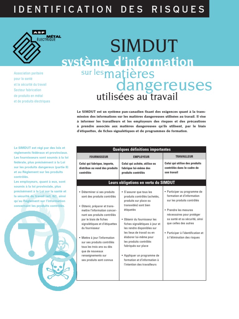 Fiche Technique Simdut | PDF | Hydrogène | Loi
