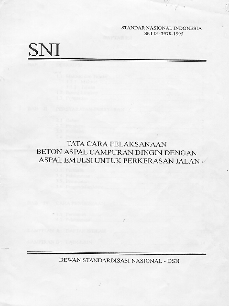 Sni 03-3978-1995 | PDF