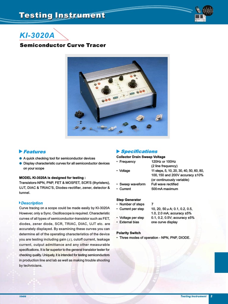 Testing Instr Ument: Semiconductor Curve Tracer | Download Free PDF ...