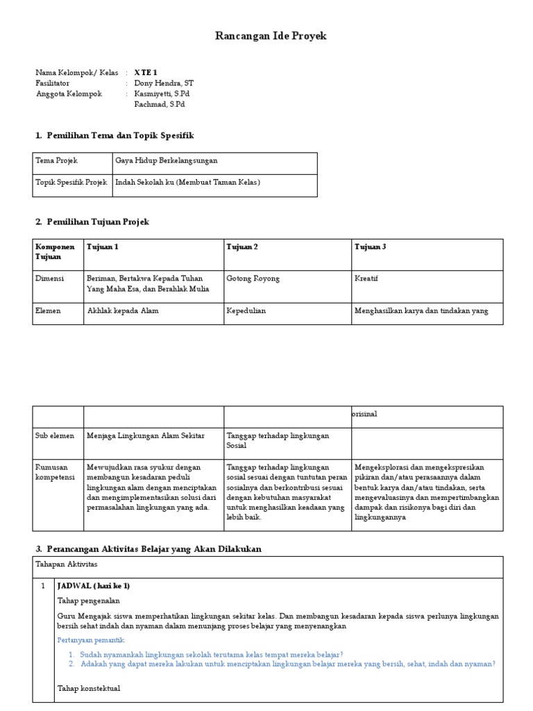 Rancangan Ide Proyek | PDF