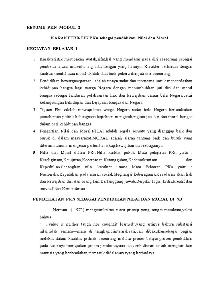 Resume PKN Modul 2 03 Kelompok 1 | PDF