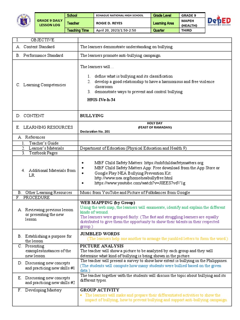 Promoting Anti-Bullying Through Differentiated Learning Activities | PDF | Learning | Teachers