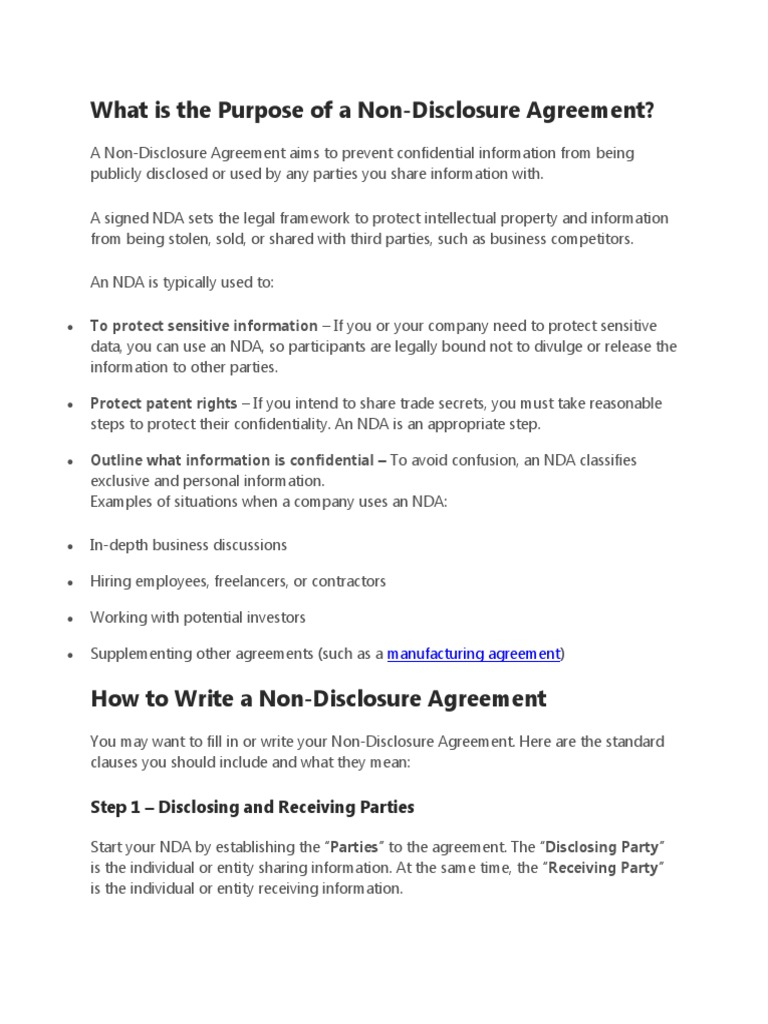 Nda 4 | PDF | Non Disclosure Agreement | Private Law