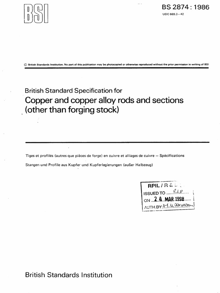 BS 2874-1986 | PDF
