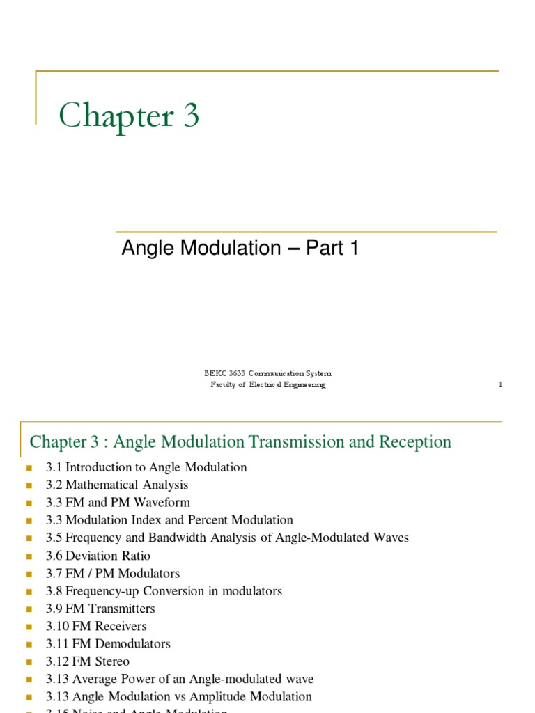 CHAPTER 3 Part 1 PDF | Download Free PDF | Frequency Modulation ...
