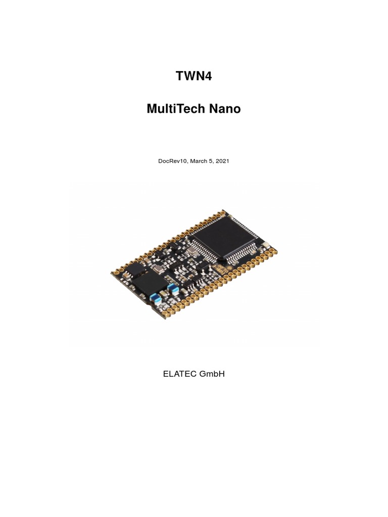 TWN4 MultiTech Nano DocRev10 | PDF | Electrical Engineering | Electronics
