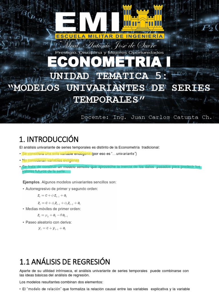 v1_UNIDAD TEMATICA 5 | PDF | Econometría | Autocorrelación