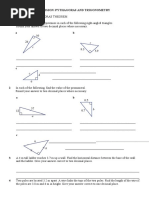 Year 9 Pythagoras and Trigonometry Test 2021 | PDF | Triangle ...