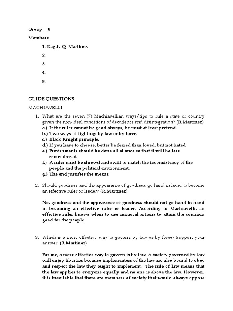 Guide Questions-Chapter 8 | PDF | Sovereignty | John Locke