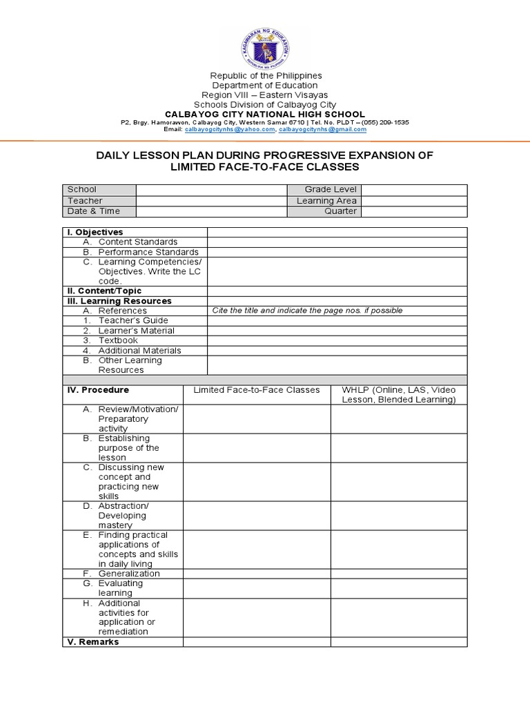DLP Format | PDF | Learning | Teachers