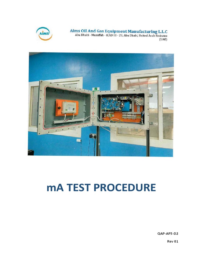Ma Test Procedure PDF