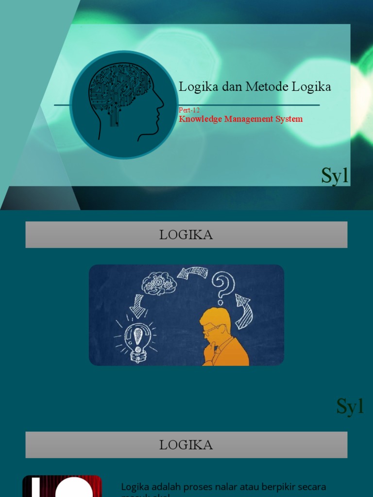 Pert-12 Konsep Logika Dan Metode Logika - PPSX | PDF | Sains & Matematika