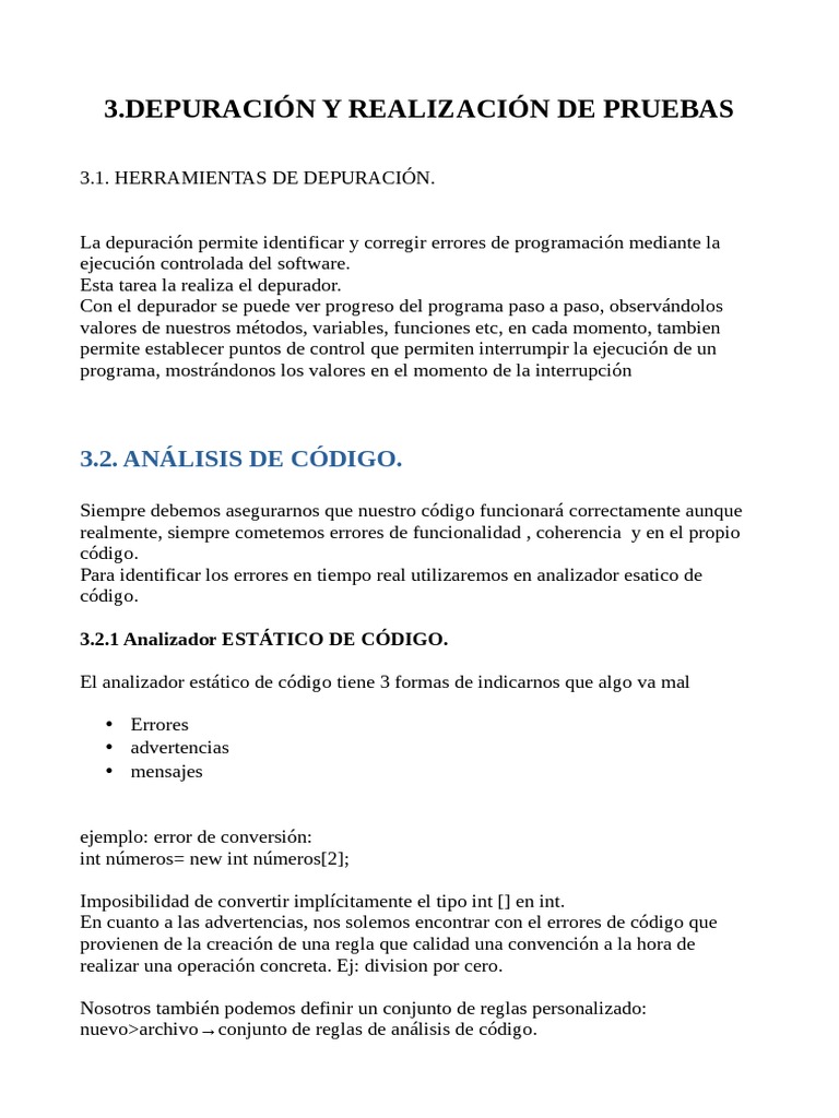Depurador | PDF | Programa de computadora | Programación