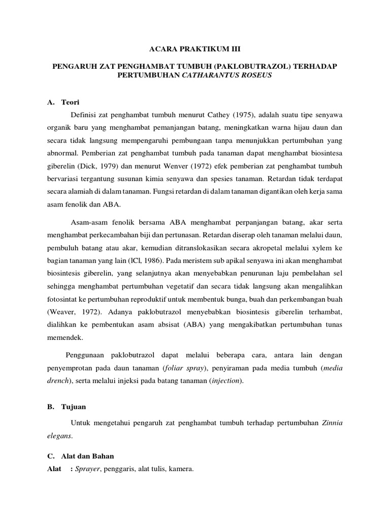 PETUNJUK PRAKTIKUM ACARA III | PDF