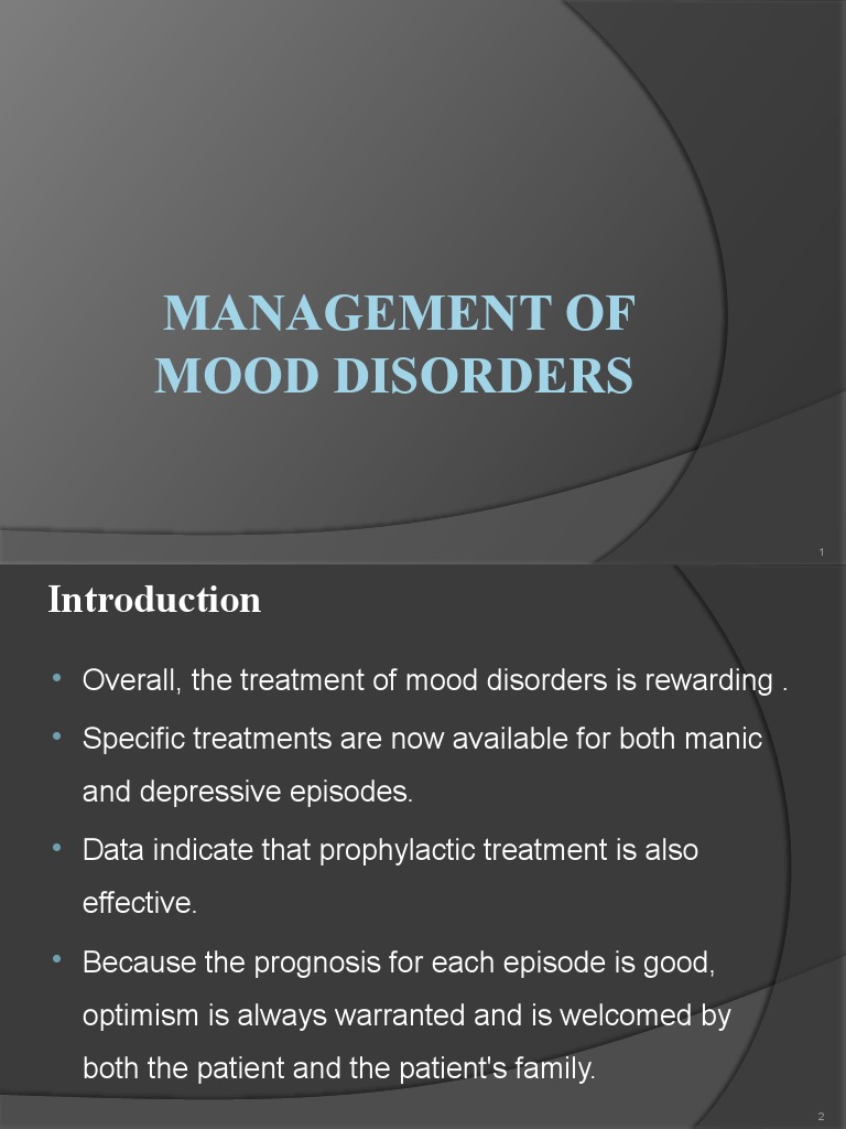 2.mood Disorder Treatment | PDF | Bipolar Disorder | Mania