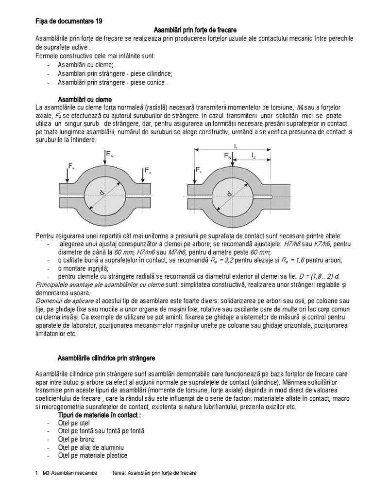 F19 - Asamblari Prin Frecare | PDF