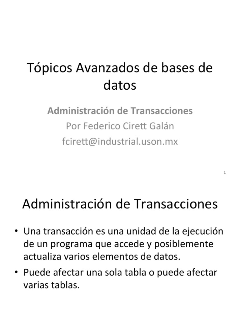 Topicos - Transacciones | PDF