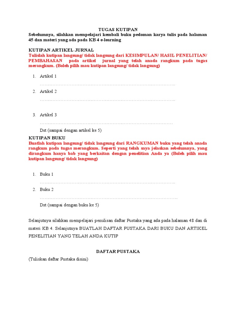 Format Tugas 2 Karil | PDF