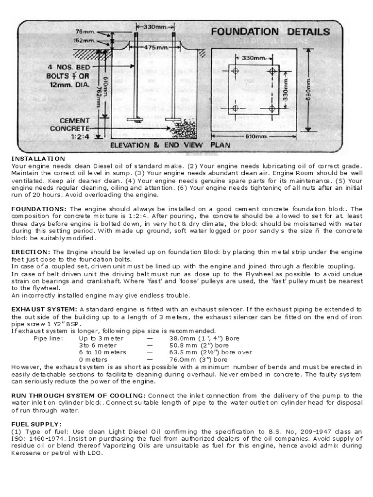 Lister Cs Manual PDF | PDF | Piston | Pump